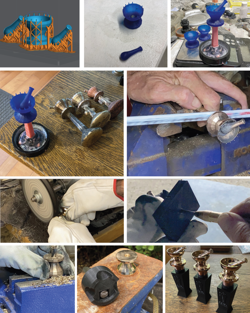 Casting bronze art with Liqcreate Wax Castable 3D-printing resin