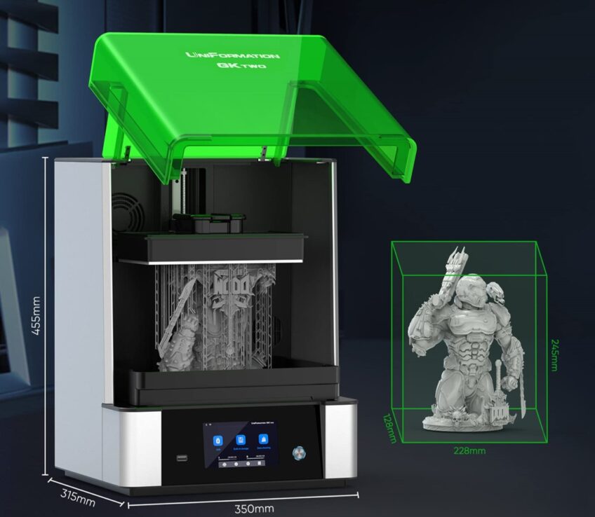 UniFormation GKtwo 8K compatible 3D-printing resin & parameters
