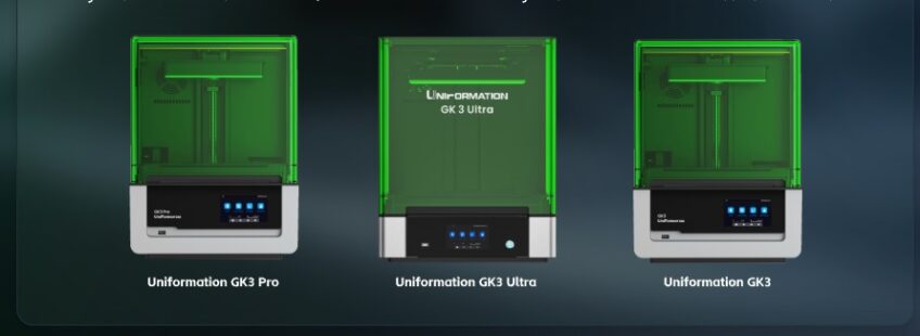 Parameters for the Uniformation GK3 - 16K resin 3D-printer